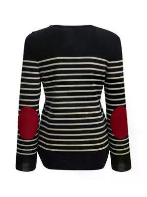 Saint James Striped Button-detail Sweater