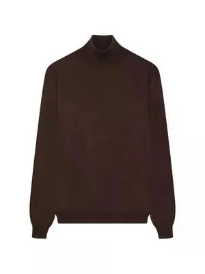 LARDINI Wool Turtleneck Sweater - Brown
