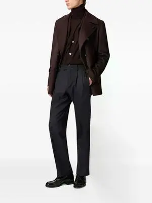 LARDINI Wool Turtleneck Sweater - Brown