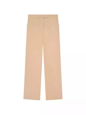 LARDINI Gabardine Straight-leg Trousers - Neutrals