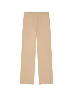 LARDINI Gabardine Straight-leg Trousers - Neutrals