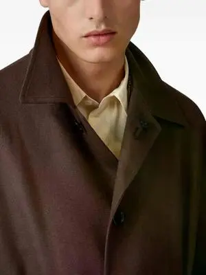 LARDINI Single-breasted Wool Trench Coat