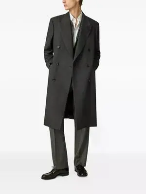 LARDINI Double-breasted Peaked-lapel Coat