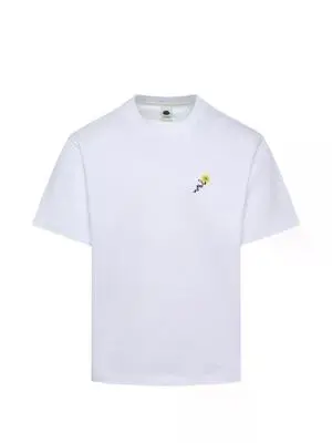 VOWELS Floral-embroidered T-shirt - White