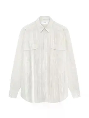 LARDINI Striped Shirt - Neutrals