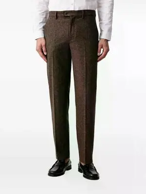 LINDBERGH Marl-effect Tailored Trousers - Brown