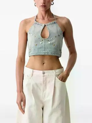 LEVI'S X Pride Road Worn Halter Stud-embellished Halterneck Top