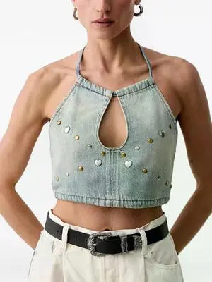 LEVI'S X Pride Road Worn Halter Stud-embellished Halterneck Top