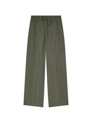 Dries Van Noten Elasticated Viscose Pants - Green
