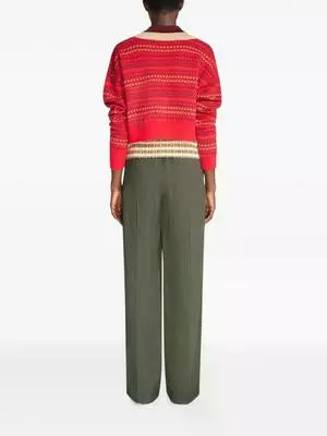 Dries Van Noten Elasticated Viscose Pants - Green