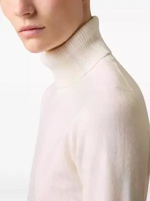 LARDINI Ribbed-knit Turtleneck Sweater