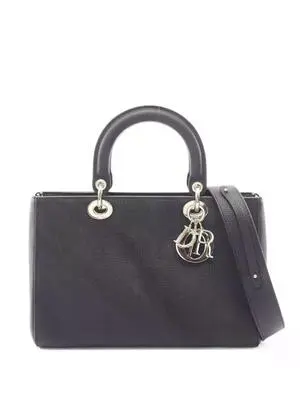 Dior 2010s Medium Lady D-sire Tote Bag - Black
