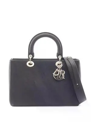 Dior 2010s Medium Lady D-sire Tote Bag - Black