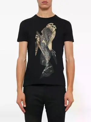 Neil Barrett Falcon-print T-shirt - Black