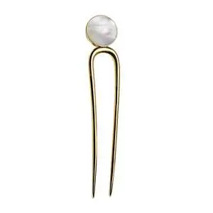 CRYSTALLINE JEWELLERY Pearl Hairpin - White