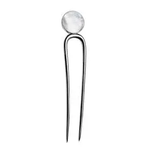 CRYSTALLINE JEWELLERY Pearl Hairpin Silver - White