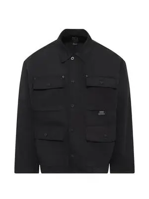 Taion Non Down Button-up Shirt Jacket - Black