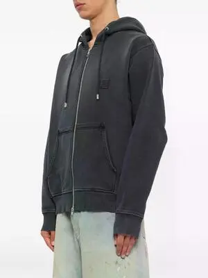 WOOYOUNGMI Washed Logo-print Hoodie