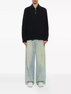WOOYOUNGMI Zip-fastening Ribbed-knit Sweater