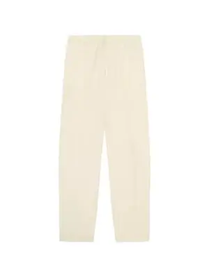 LARDINI Flat-front Flannel Straight-leg Trousers - Neutrals