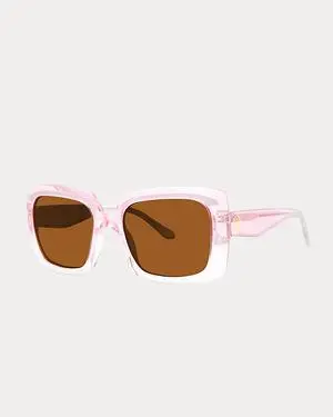 Lilly Pulitzer® Lilly Pulitzer Women's Triton Reef Sunglasses In Aqua, Polarized Lenses, 100% UVA/UVB Protection Conch Shell Pink