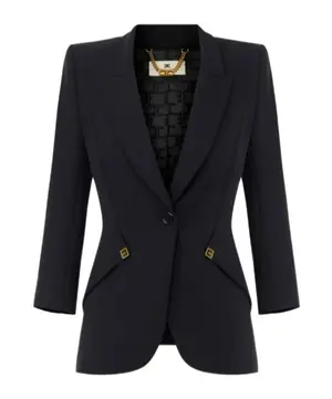 Elisabetta Franchi Long-sleeve Blazer - Black