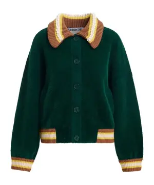 Essentiel Antwerp Long-sleeve Open-front Knit Cardigan - Black