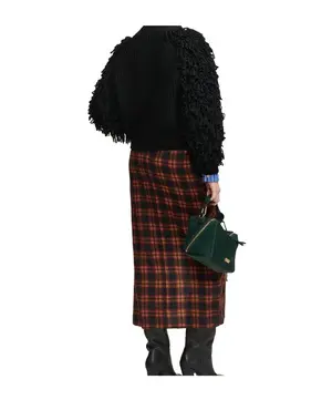 Essentiel Antwerp Fringe-sleeve Wool-blend Cardigan