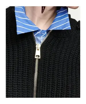 Essentiel Antwerp Fringe-sleeve Wool-blend Cardigan