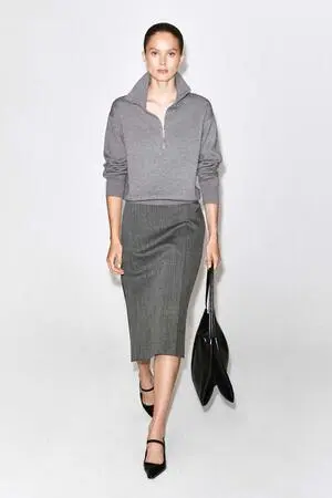 Cos Tailored Wool Midi Skirt