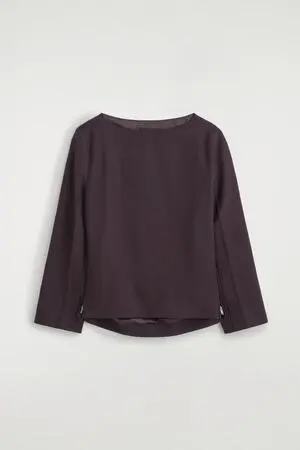 Cos Tailored Wool Boat-neck Top