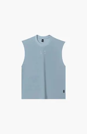 ASRV Towel Terry Cutoff Shirt Light Sky