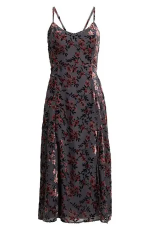 SUGARLIPS Liberty Floral Midnight Burnout Midi Dress