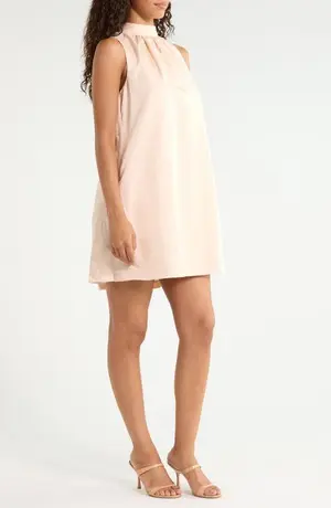 SUGARLIPS Keyla Sleeveless Trapeze Minidress - Ivory