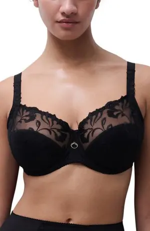 Chantelle Majestic Unlined Full Coverage Bra - Black