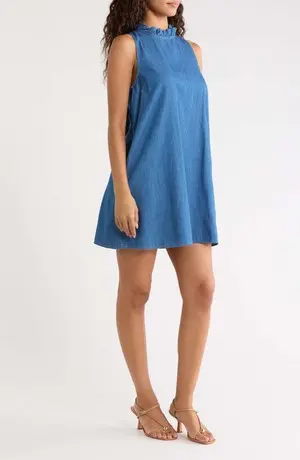 SUGARLIPS Haysville Benson Cotton Trapeze Minidress