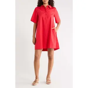 SUGARLIPS Danbury Trapeze Minidress - Red