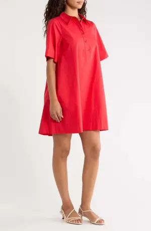 SUGARLIPS Danbury Trapeze Minidress - Red