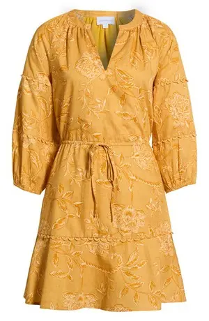 SUGARLIPS Dabria Floral Tiered Cotton Minidress