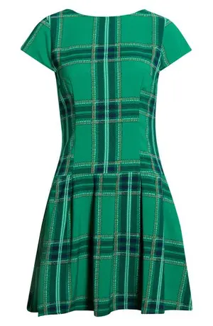 SUGARLIPS Jade Pleated Plaid Dress