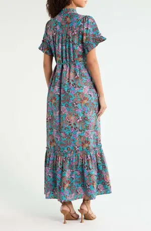 SUGARLIPS Alna Button Up Midi Dress