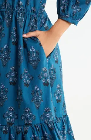 SUGARLIPS Gardena Floral Long Sleeve Cotton Dress