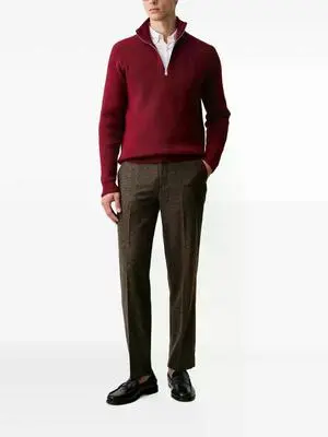 LINDBERGH Quarter-zip Ribbed Sweater