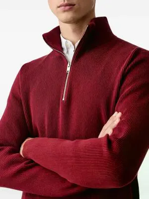 LINDBERGH Quarter-zip Ribbed Sweater