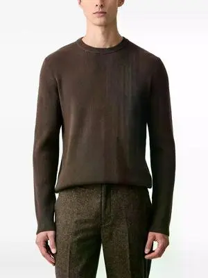 LINDBERGH Ribbed-knit Crew-neck Sweater - Brown