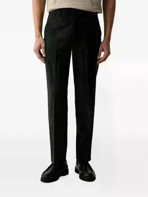 LINDBERGH Pressed-crease Straight-leg Trousers - Black
