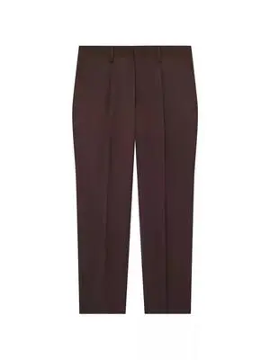 LARDINI Pleated Straight-leg Trousers - Brown