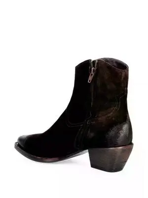 BILLI BI Distressed-effect Western-style Boots