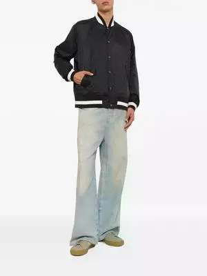 Taion Non Down Basic Stadium Reversible Jacket - Black