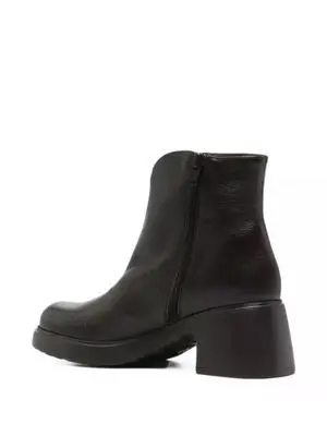 WONDERS Grained Leather Ankle Boots